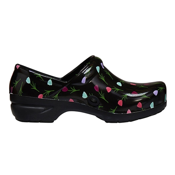 Anywear | Shoes | Anywear Multi Tulips Slip Resistant Nurse Clogs ...